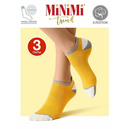 Носки MiNiMi, 3 пары, размер 39-41, желтый
