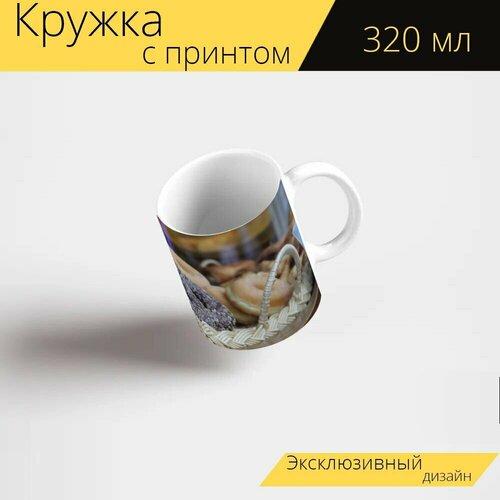 Кружка с рисунком, принтом "Пончики, сладости, кондитерская" 320 мл.