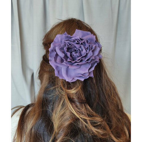 Фиолетовая заколка Milotto с цветком розы