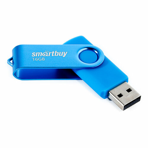 Память Smart Buy "Twist" 16GB, USB 2.0 Flash Drive, синий - 2 шт.