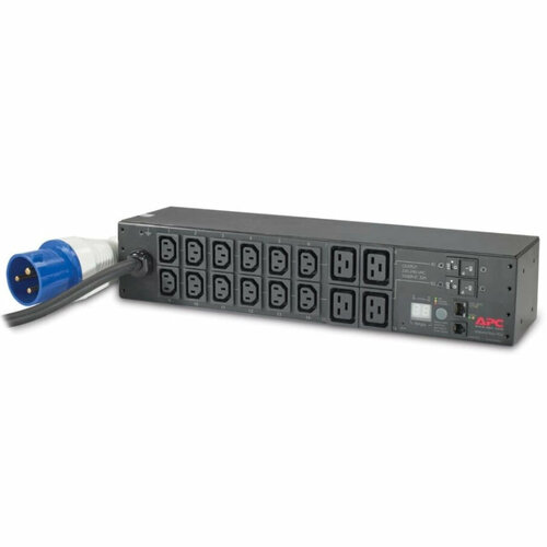 Панель питания распределительная APC Rack PDU, Metered, 2U, 230V, 32A, output: (12) IEC 320 C13 & (4) IEC 320 C19, input: IEC 309 32A 2P+E, 3,66m power cord