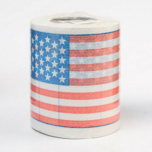 Сувенирная туалетная бумага "Американский флаг США", 9.5х10х9.5 см