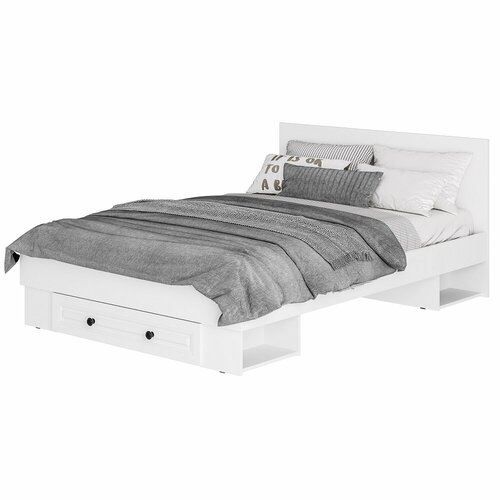 Кровать 1,4 м BTS Софт КР-11 Белый/Эмаль белая (F26)
