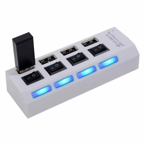 USB Hub разветвитель на 4 USB с выключателями