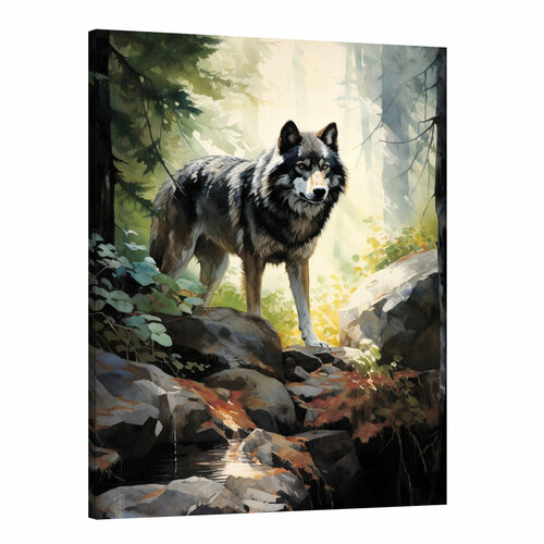 Интерьерная картина 50х70 "Волчьи тени"