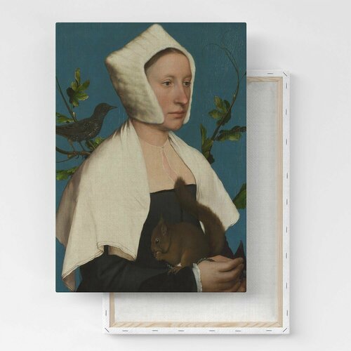 Картина на холсте, репродукция / Ганс Гольбейн - A Lady with a Squirrel / Размер 60 x 80 см