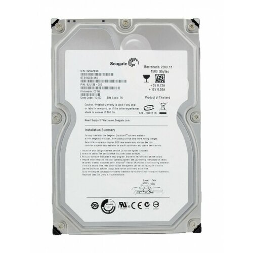 Жесткий диск Seagate 9JU138-302 1,5Tb SATAII 3,5" HDD