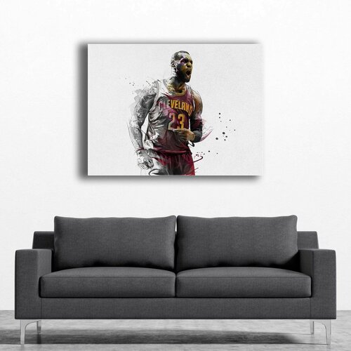Интерьерная картина на холсте / NBA / Леброн Джеймс 40*60