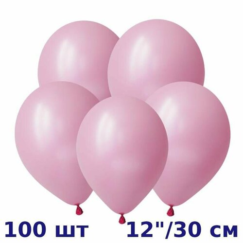 Воздушный шар (100шт, 30см) Светло-розовый, Пастель / Light pink, ТМ DECOBAL, Вьетнам