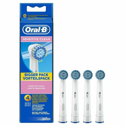 Насадки для электрической зубной щетки Oral-B, Sensitive Clean, 4 штуки