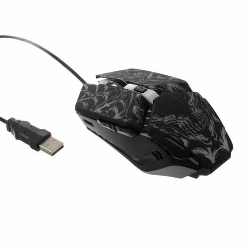 Мышь Defender Prototype GM-670L, игровая, проводная, 6 кнопок, подсветка, 3200 dpi, USB, чер (комплект из 2 шт)