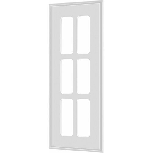 Фасад Тоффи белый молочный витрина/решетка В716Ш296