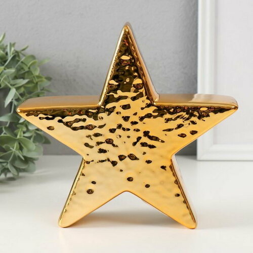 Копилка керамика "Золотая звезда" 19.5х5.5х19.5 см