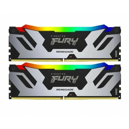 Оперативная память Kingston DIMM FURY Renegade Silver/Black RGB 32GB (16GB x2) DDR5-7600 (KF576C38RSAK2-32)