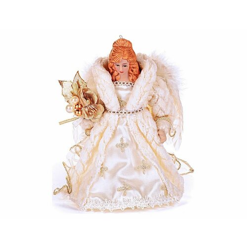 Декоративная фигура ангел С золотым букетом малый, фарфор, 20 см, Goodwill SB59204-2