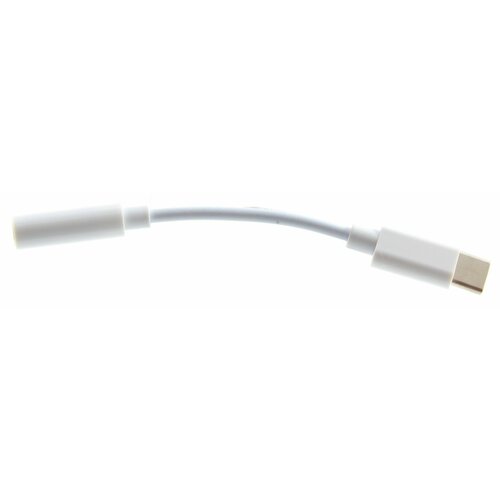 Переходник штекер USB Type-C - гнездо для наушников 3,5 (10см) Белый (встроенный DAC (ЦАП) Универсальный, подходит для любых телефонов