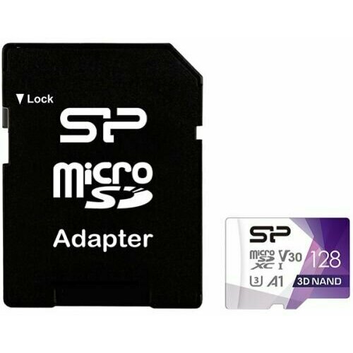 Карта памяти 128GB Silicon Power Superior Pro A2 SP256GBSTXDA2V20SP microSDXC Class 10 UHS-I U3 Colorful 100/80 Mb/s (SD адаптер)