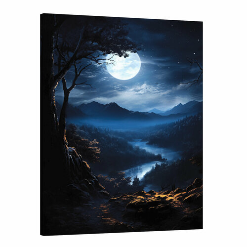Интерьерная картина 50х70 "Ночной пейзаж"