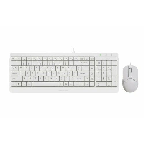 Клавиатура + мышь A4 Fstyler F1512 white