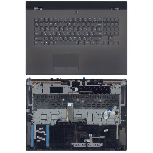 Клавиатура для ноутбука Lenovo 5CB0S16460 черная с черный топкейсом