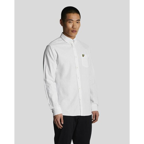 Рубашка Lyle & Scott Cotton Linen Button Down Shirt, размер M, белый