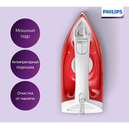 Паровой утюг Philips Series 1000 GC1742/40, красный, белый