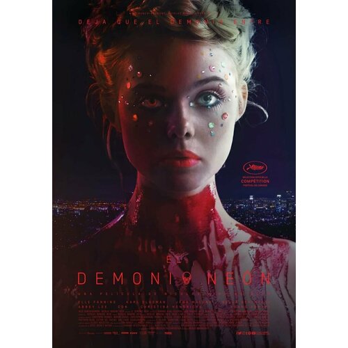 Плакат, постер на холсте Неоновый демон (The Neon Demon, 2016г). Размер 21 х 30 см