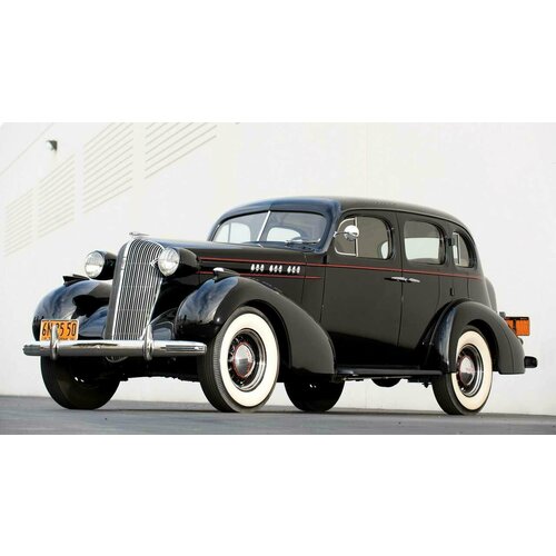 Картина на холсте 60x110 Альянс Лес "Oldsmobile 006 Touring Sedan 1936" на подрамнике / интерьер/ декор