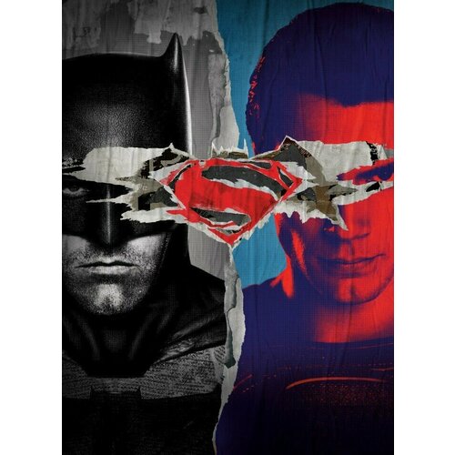 Плакат, постер на бумаге Batman v Superman/Бэтмен против Супермена. Размер 42 х 60 см