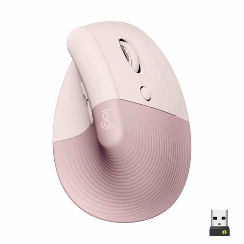 Мышь беспроводная Logitech LIFT ROSE (400-4000 dpi, Bluetooth, USB-ресивер Logi Bolt®, 4 настраиваемые кнопки)