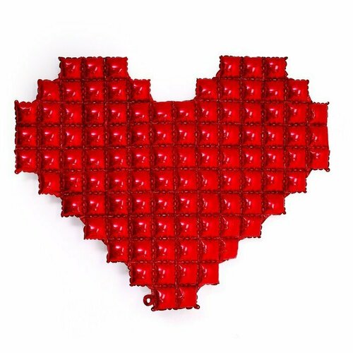 Шар фольгированный 42" «Сердце», поп-ит, цвет красный (комплект из 6 шт)