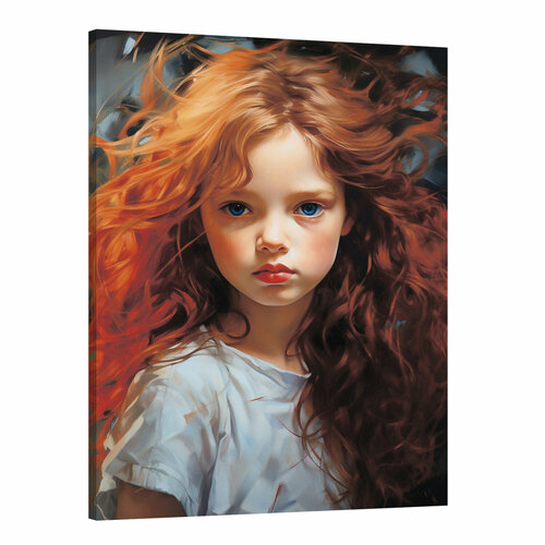 Интерьерная картина 50х70 "Рыжая девочка"
