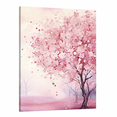 Интерьерная картина 50х70 "Розовый рассвет"