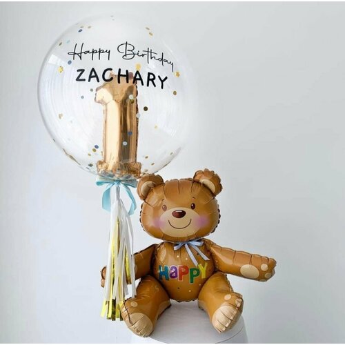Набор из шаров на день рождения «Счастливый медвежонок»