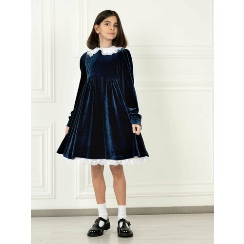 Школьное платье Ole!Twice, комплект, размер 152, синий