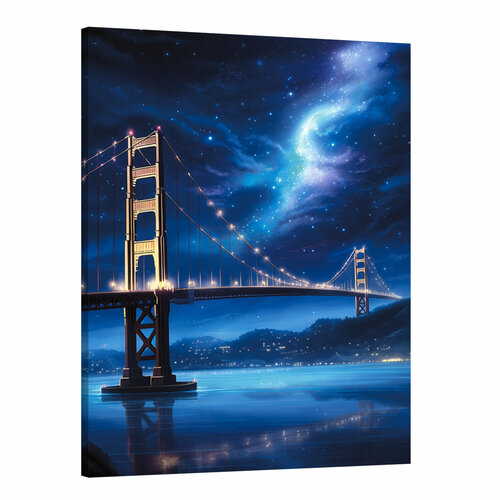 Интерьерная картина 50х70 "Сияние Звездных Мостов"