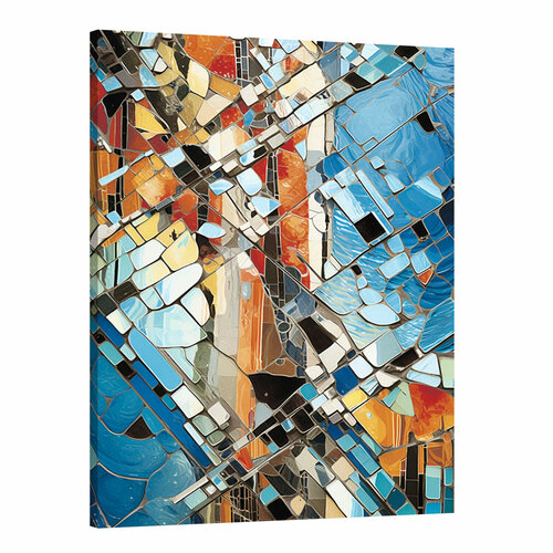 Интерьерная картина 50х70 "Мир абстрактных отражений"