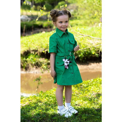 Платье Leya.me, комплект, размер 116, зеленый
