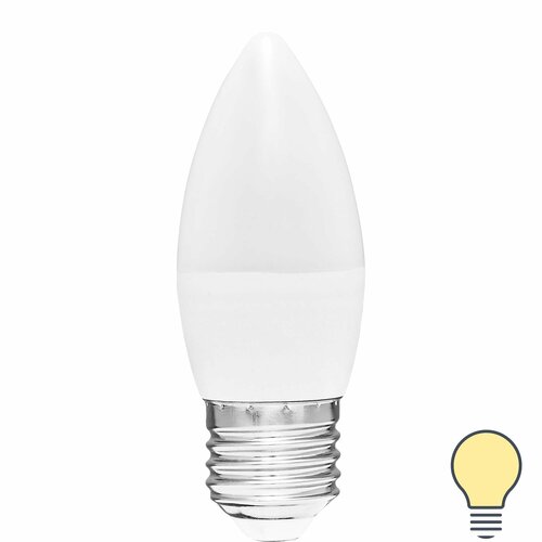 Лампа светодиодная Volpe E27 220-240 В 6 Вт свеча матовая 600 лм теплый белый свет. Набор из 2 шт.