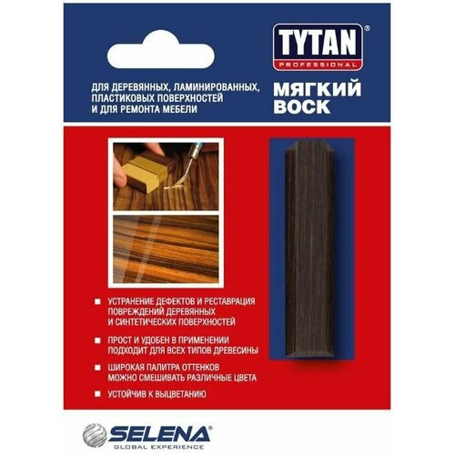 Мягкий воск для реставрации деревянных и ламинированных поверхностей Tytan Professional Венге 7,5г