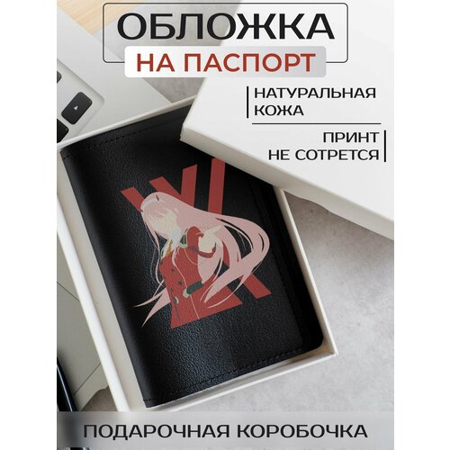 Обложка для паспорта RUSSIAN HandMade Обложка на паспорт аниме, манга Милый во Франксе OP02026, черный