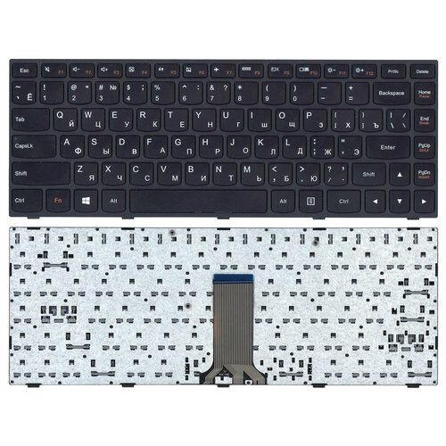 Клавиатура для ноутбука Lenovo Flex 2-14 G40-30 G40-70 черная с черной рамкой без подсветки