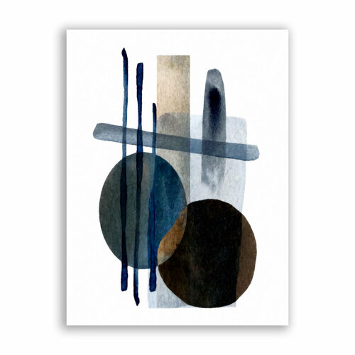 Постер плакат на бумаге / Abstract / Абстракция / Размер 30 x 40 см