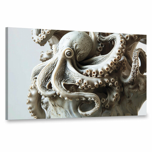 Интерьерная картина 100х60 "Осьминог в морском вихре"