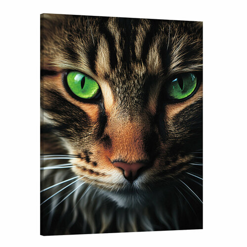 Интерьерная картина 50х70 "Тайна кошачьего взгляда"