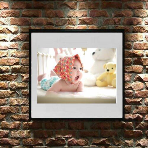 Постер "Малыш с плюшевыми мишками" Cool Eshe из коллекции "Ох, уж эти детки!", плакат А4 (29,7 х 21 см) для детской или игровой комнаты