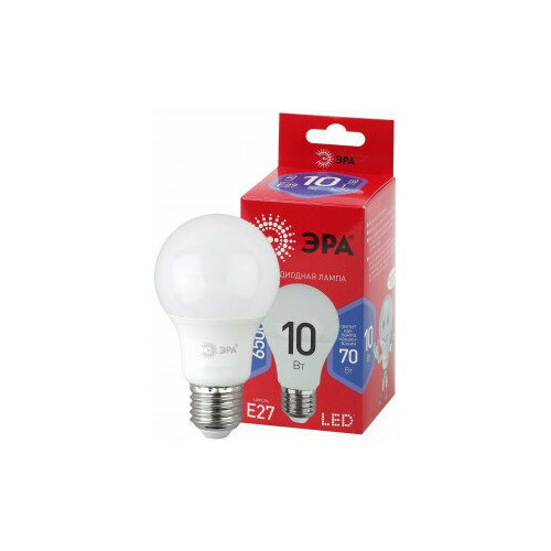 Светодиодная LED лампа ЭРА ECO ЛОН A60 E27 10W(800lm) 6500K 6K 112х60 A60-10W-865-E27 5376 (упаковка 14 штук)