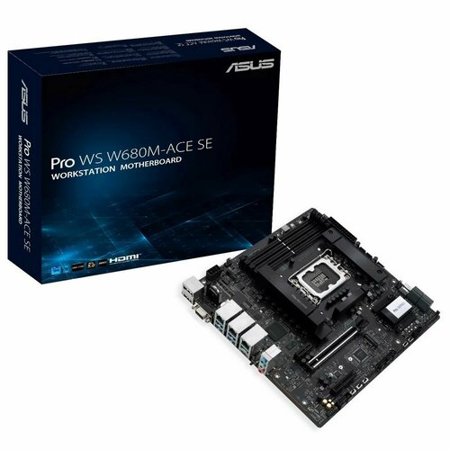 Материнская плата ASUS PRO WS W680M-ACE SE, LGA1700, Intel W680, Micro ATX