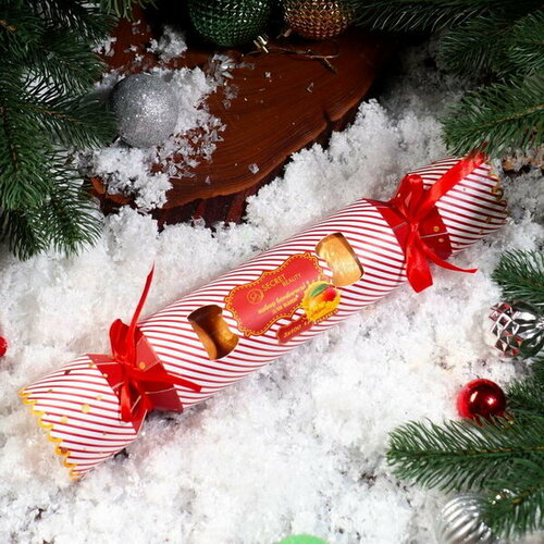 Новогодний набор бомбочек для ванны "Красная конфета", золотой, 3 шт по 100 гр