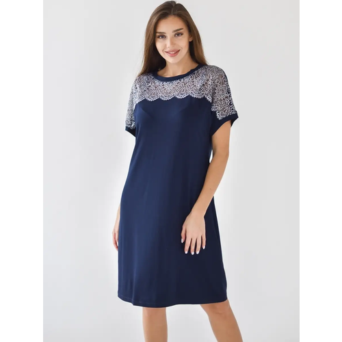 Сорочка  Текстильный Край, размер 46, синий